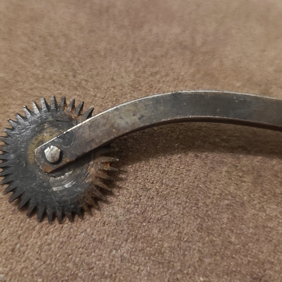 Other | Vintage Stitch Pricking Leatherworkers Wheel Tool Wood Handle ...